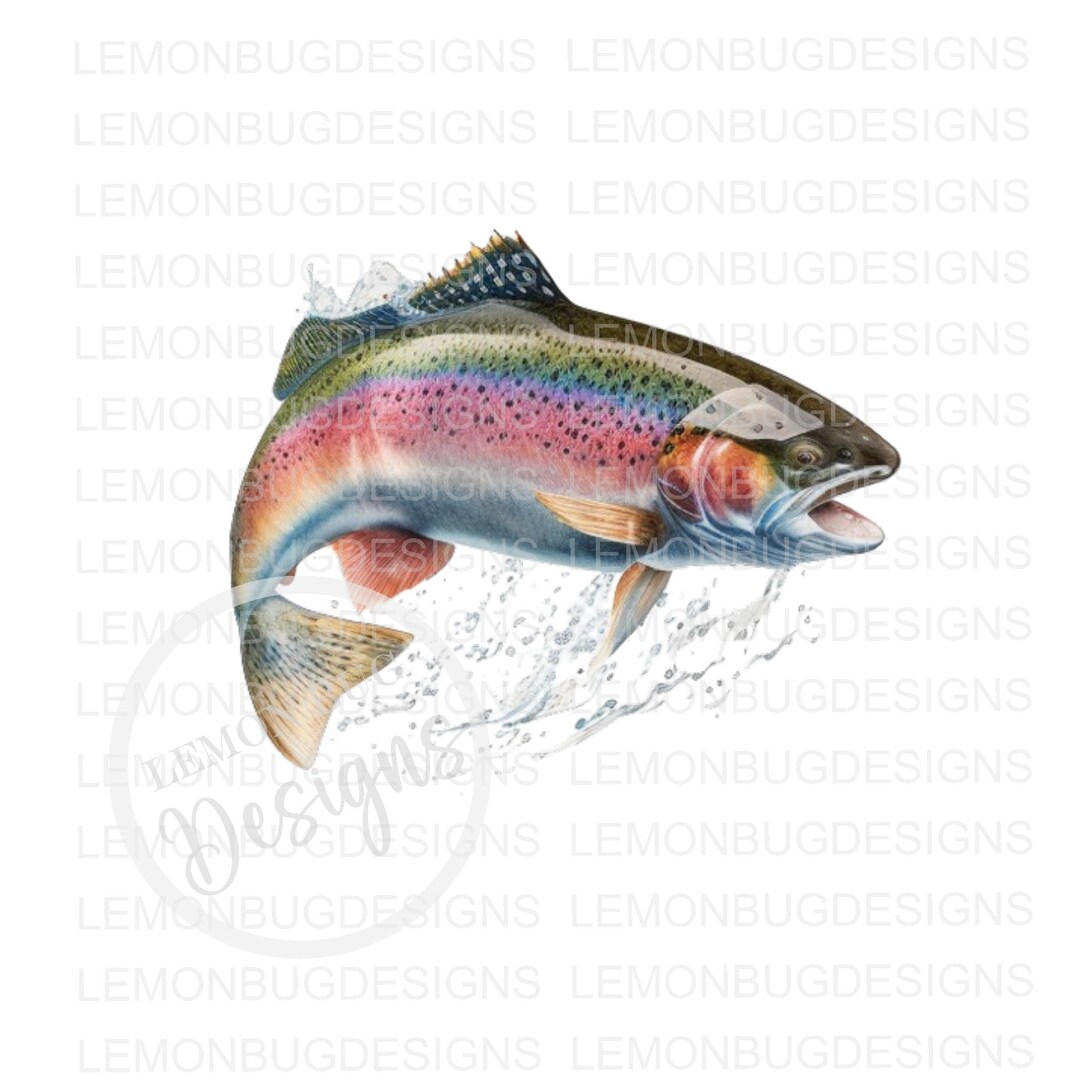 Rainbow Trout PNG: Fishing Art Printable (digital Download) - Etsy