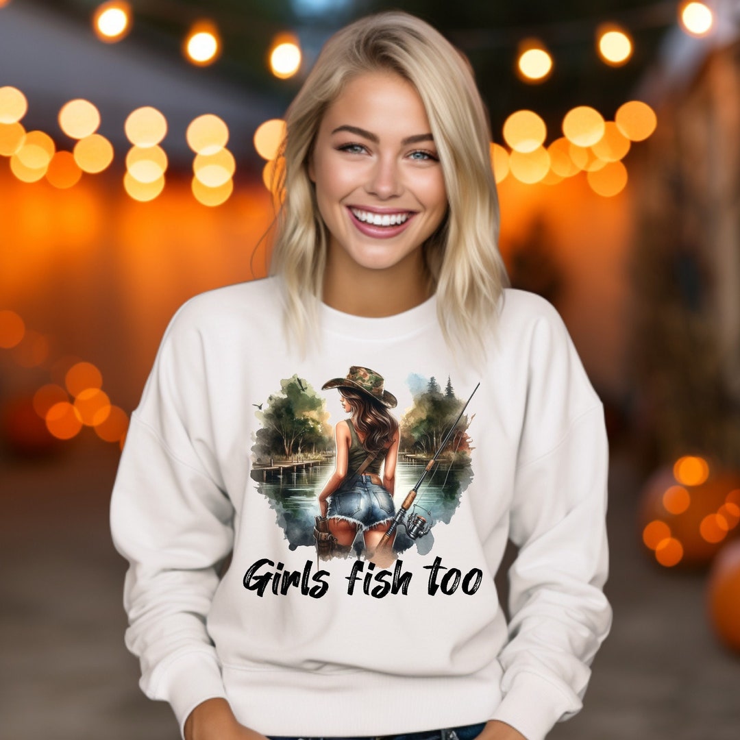 Girls Fish Too PNG, Bass PNG, Fishing PNG, Digital Download ...