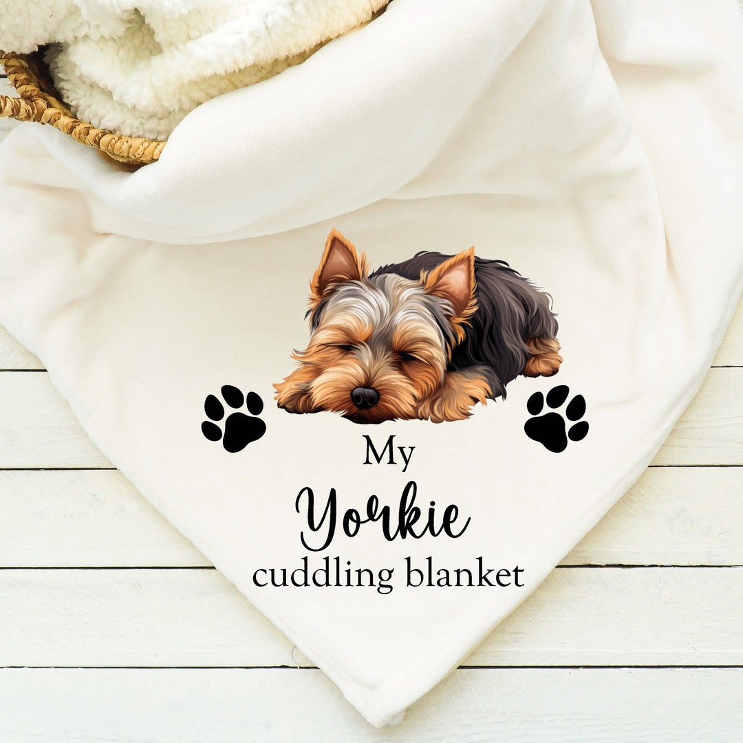 Yorkie Cuddling Blanket PNG: Dog Christmas Art (digital Download) - Etsy