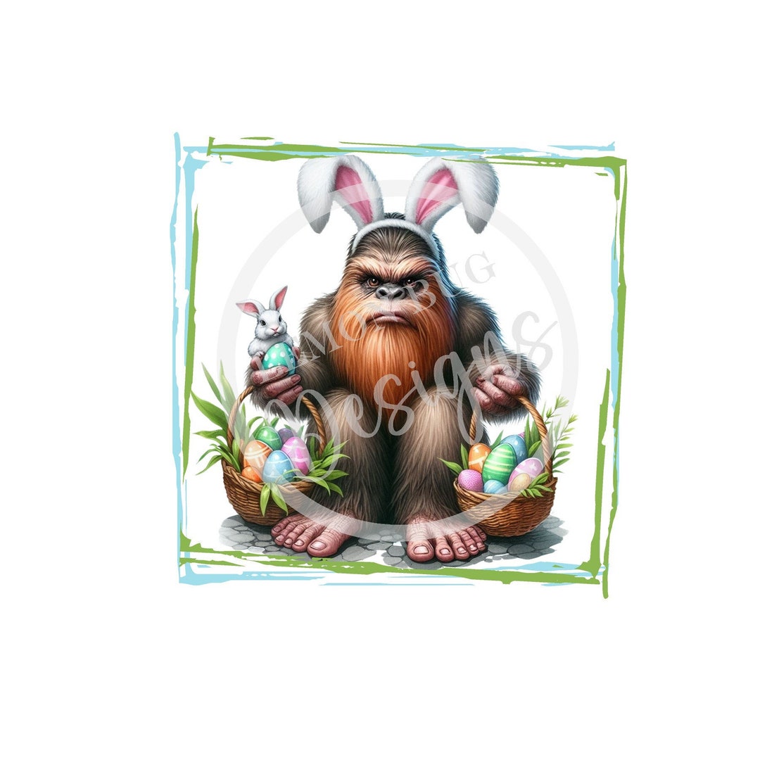 Bigfoot Easter Bunny Png , Easter PNG, Bigfoot PNG, Sasquatch Png ...