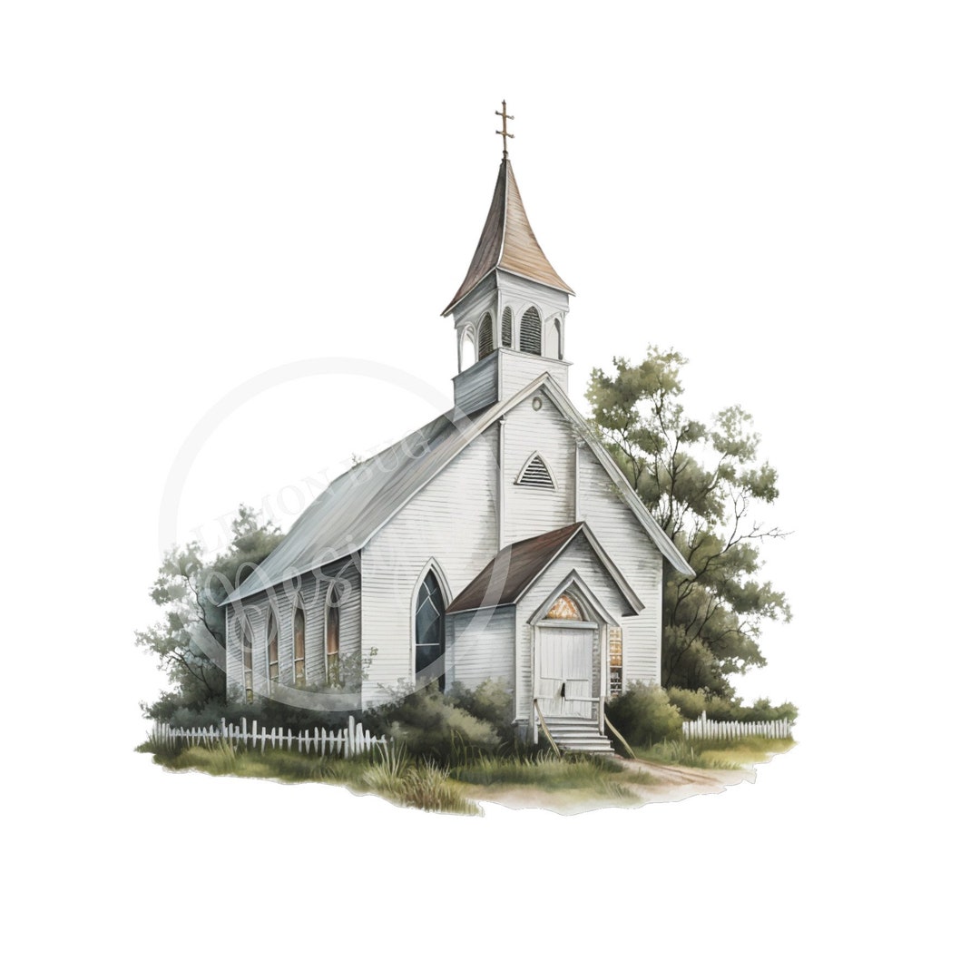 Rustic Country Church PNG: Christian Cottage (digital File) - Etsy