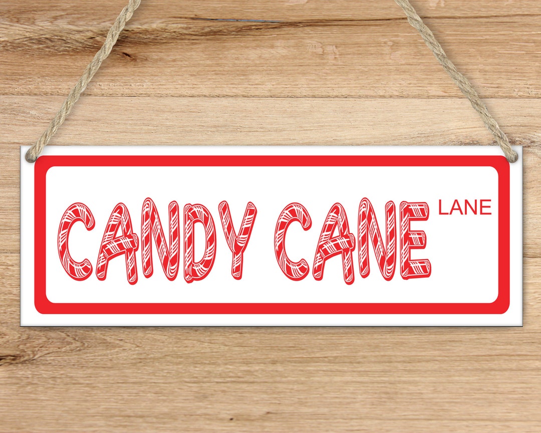 PNG, Candy Cane Lane Street Sign,farmhouse, PNG, Christmas Png File ...