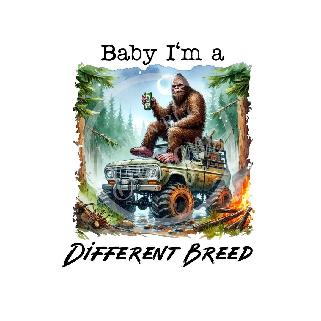 Hillbilly Bigfoot PNG: Sasquatch Sublimation Design (digital Download ...