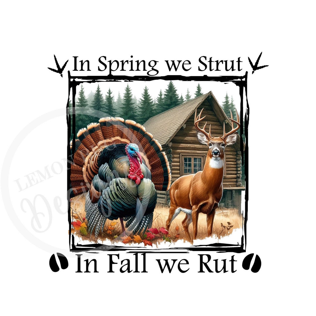 Bucks and Turkeys PNG: Hunting Season Printable Art (digital Download ...