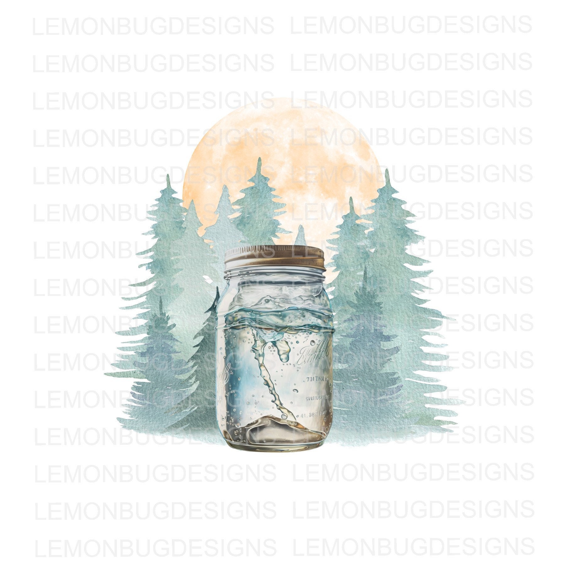 Moonshine Jar Drawing