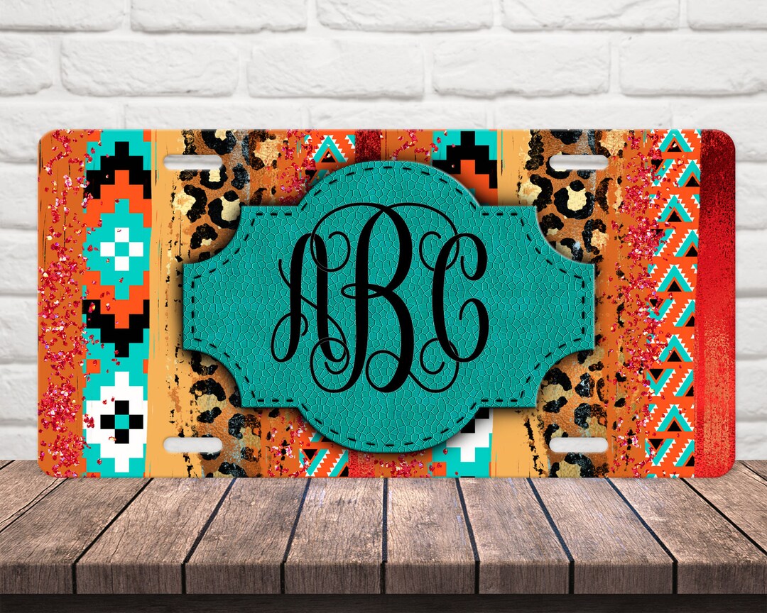 Tribal License Plate PNG: Native American Monogram Design (digital File ...
