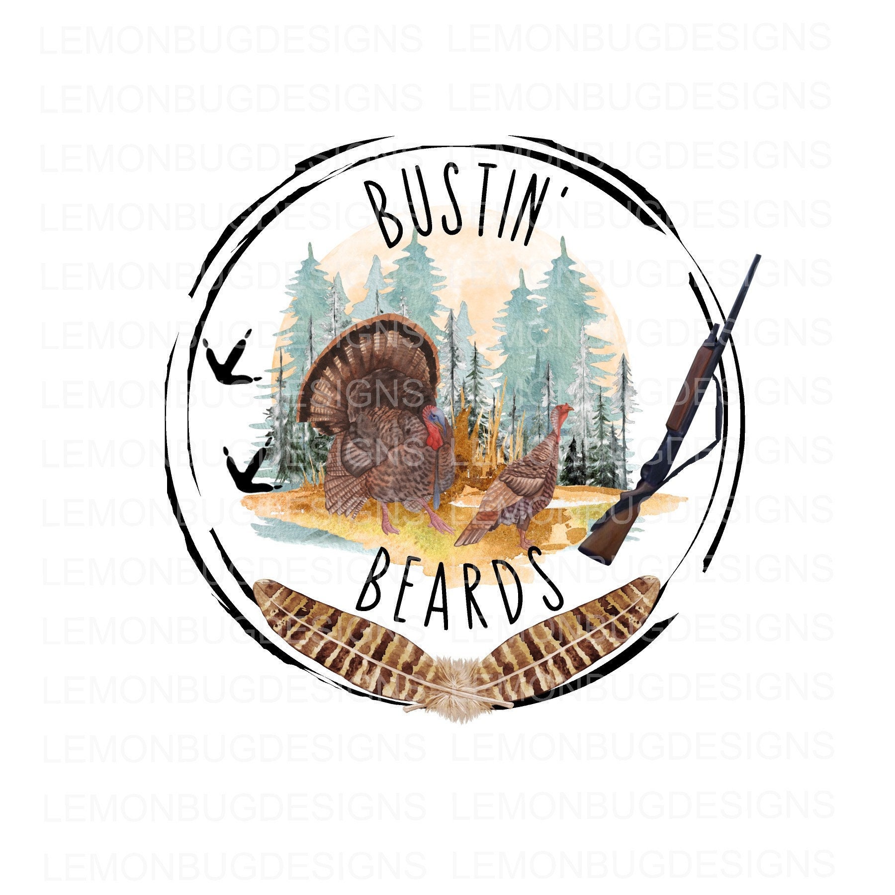 Bucks and Beards PNG Bustin' Beards PNG Turkey Hunting - Etsy Canada