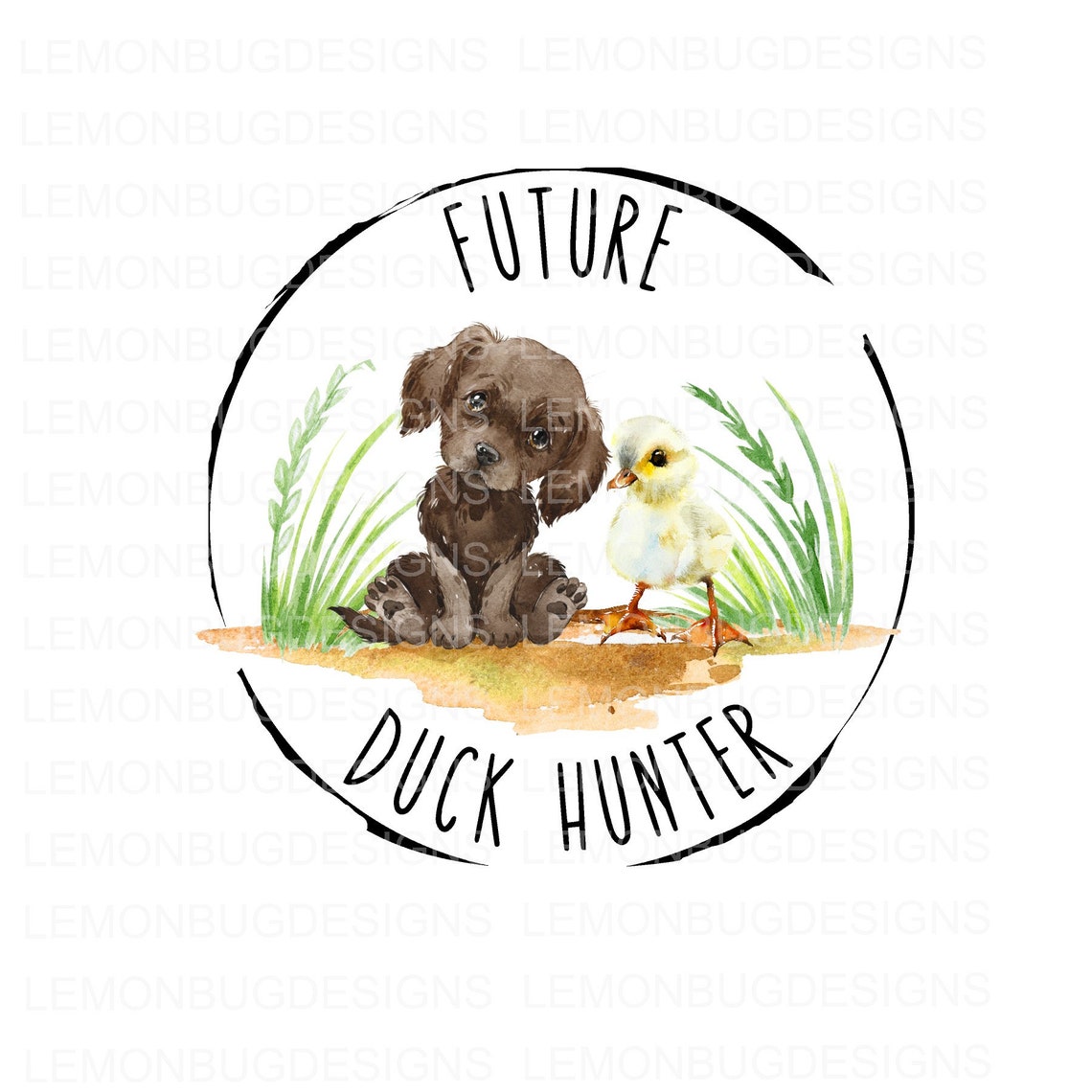 Future Duck Hunter PNG: Puppy & Chick Printable Art (digital Download ...