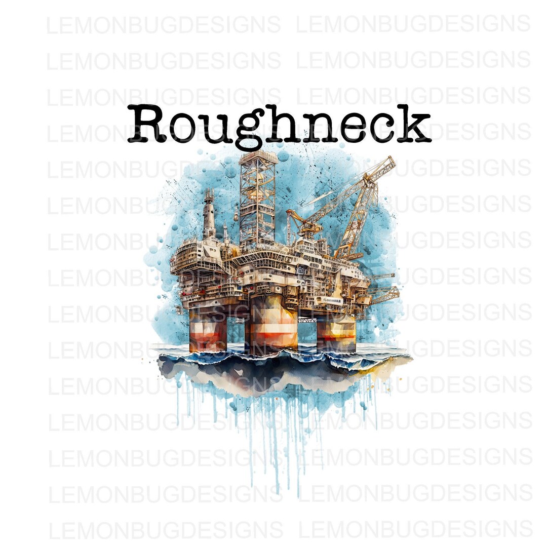 Oil Rig Watercolor PNG: Roughneck Rig Life (digital Download) - Etsy UK