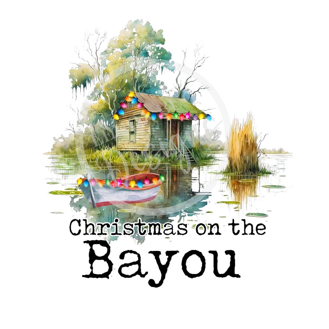 Christmas on the Bayou PNG: Louisiana Fishing Art (digital Download) - Etsy
