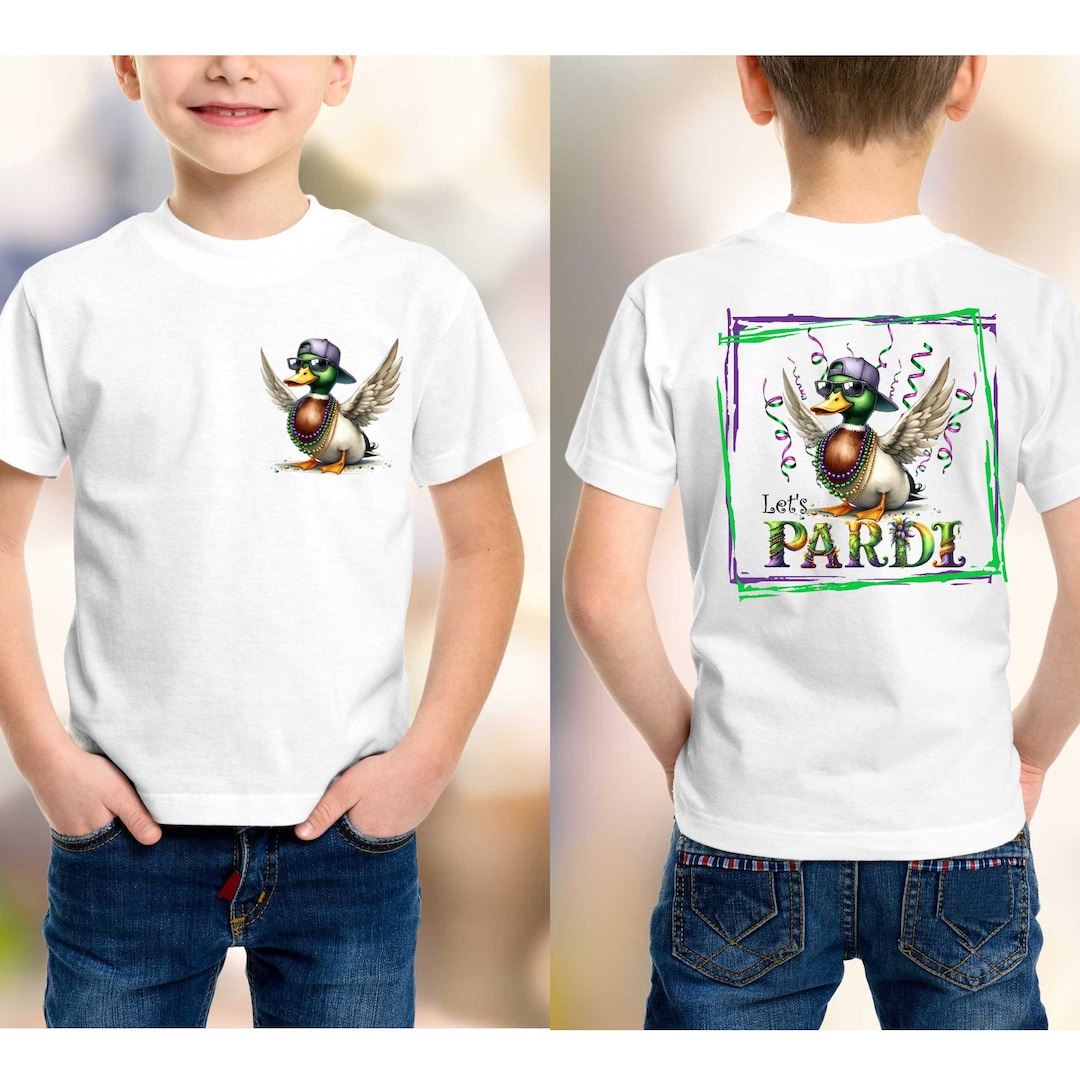 Mardi Gras Duck PNG: Let's Pardi T-shirt Design (digital Download) - Etsy