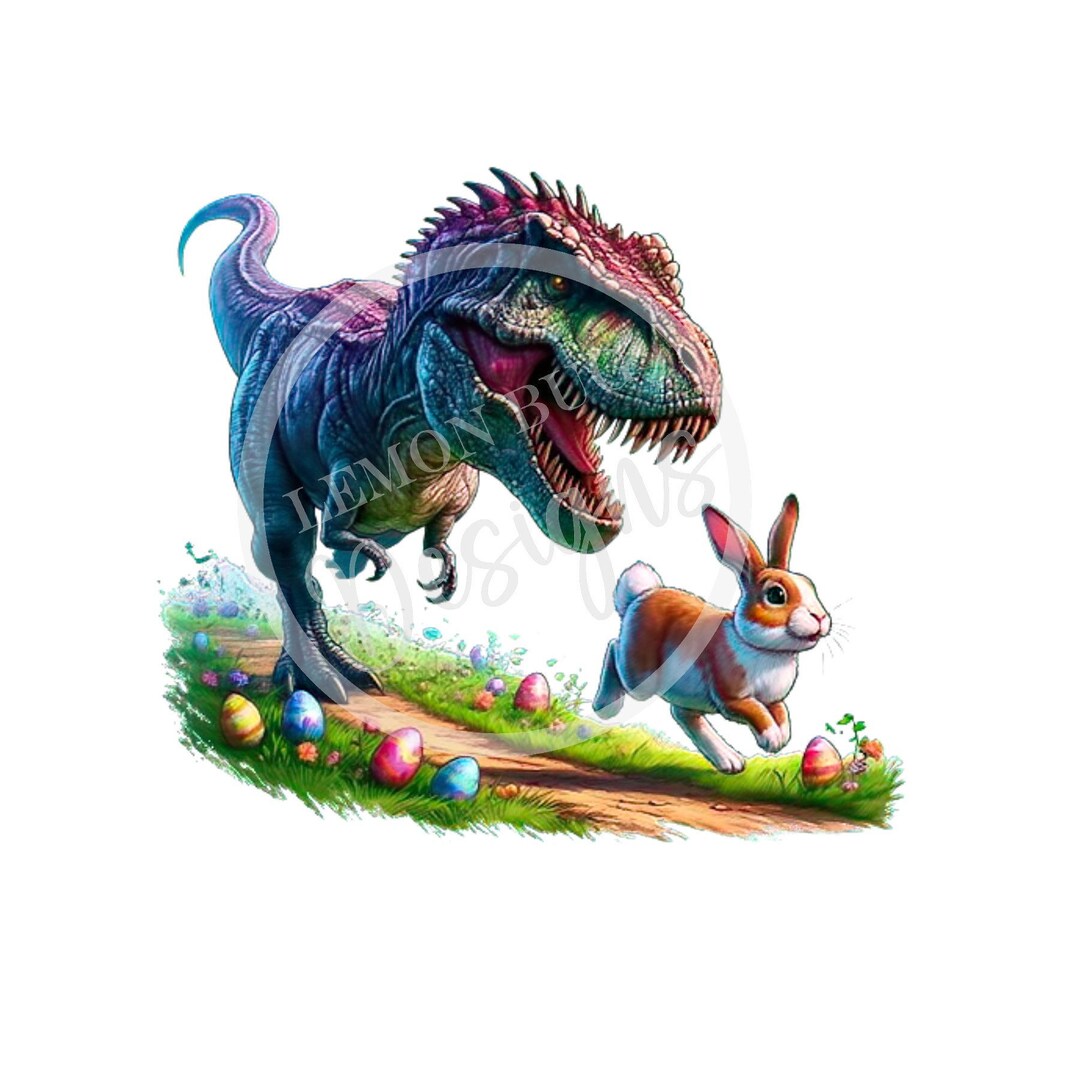 T-rex Easter Png, Easter Bunny Png, T-shirt Design, Sublimation, Tshirt ...