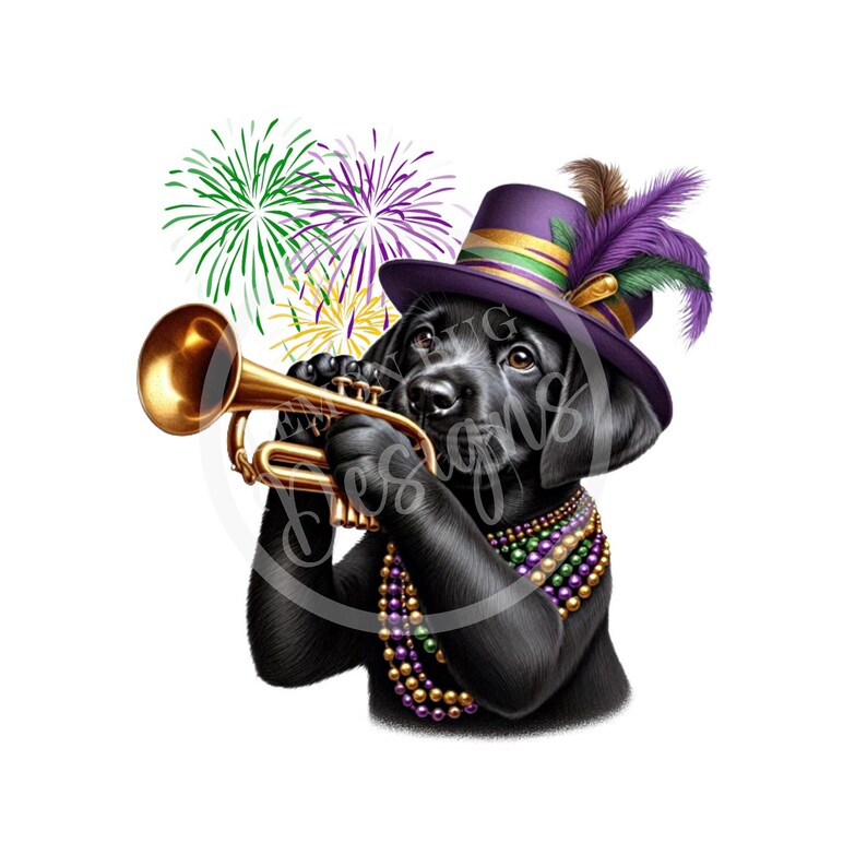 Mardi Gras Black Lab PNG: Duck Hunting Dog (digital Download) - Etsy