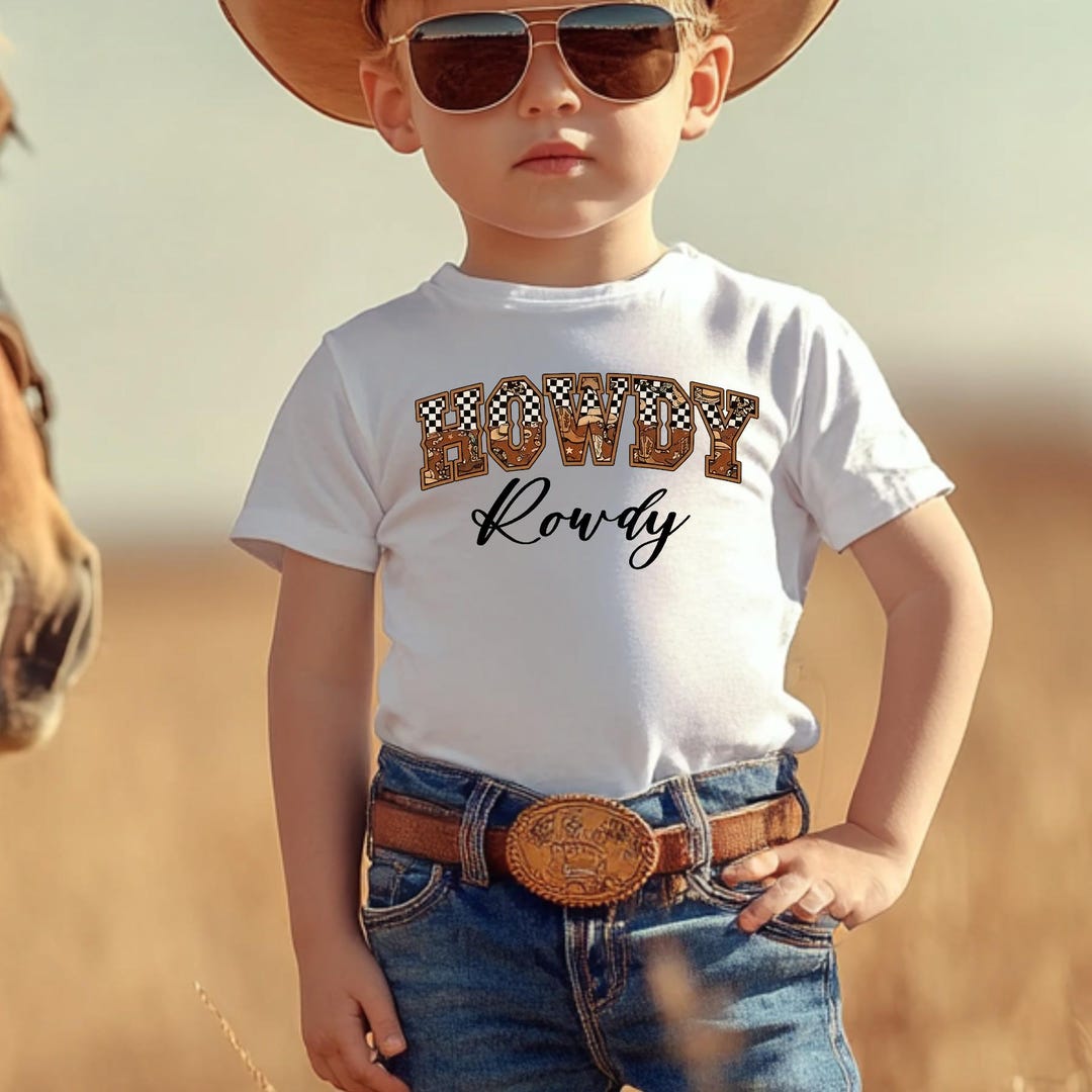 Howdy Rowdy Cowboy PNG: Western Digital Download, Sublimation Art - Etsy