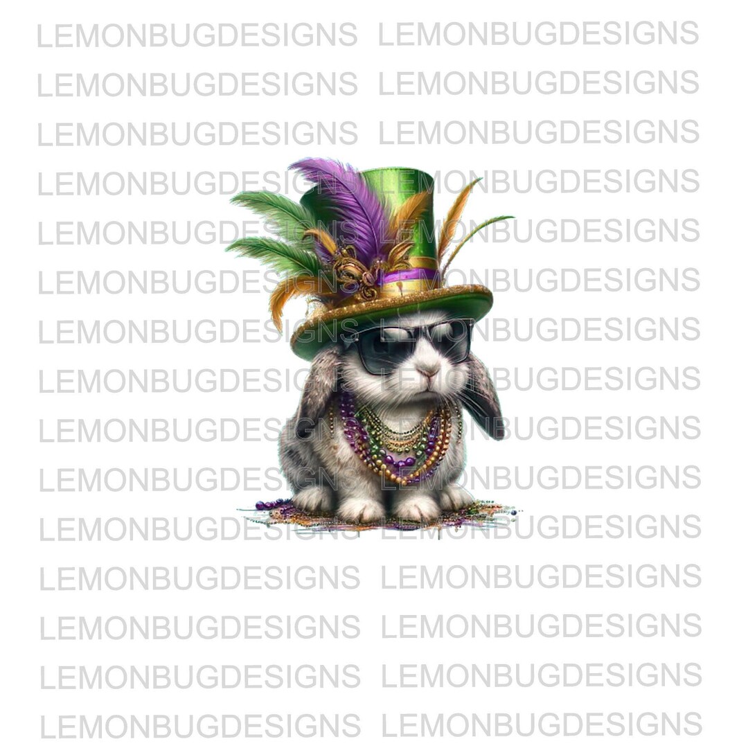 Rabbit Png, Mardi Gras PNG, Digital Download, Sublimation Design ...