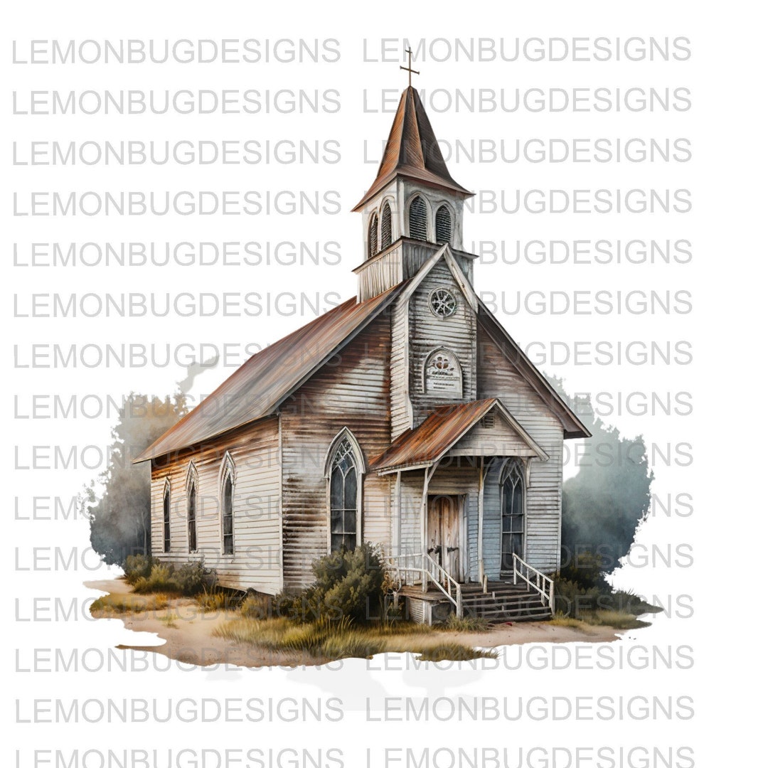 Rustic Country Church PNG: Christian Cottage (digital File) - Etsy