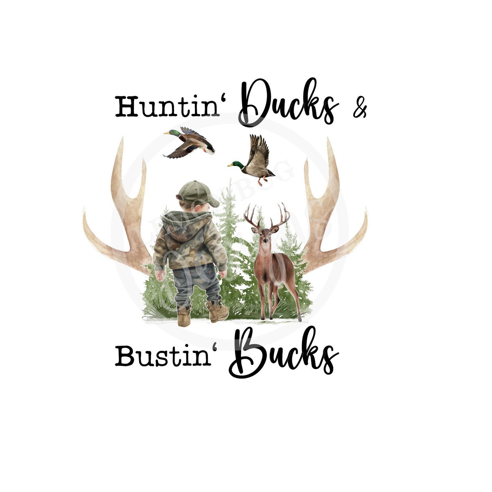 Huntin' Ducks Bustin' Bucks PNG: Hunting Art (digital Download) - Etsy