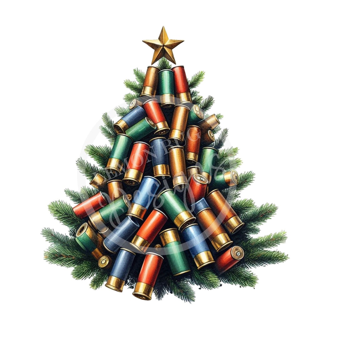 Shotgun Shell Christmas Tree Png, Christmas Clipart Png, Christmas Png ...