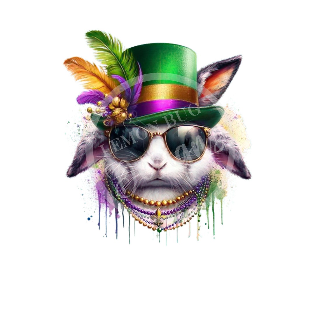 Rabbit Png, Mardi Gras PNG, Digital Download, Sublimation Design ...