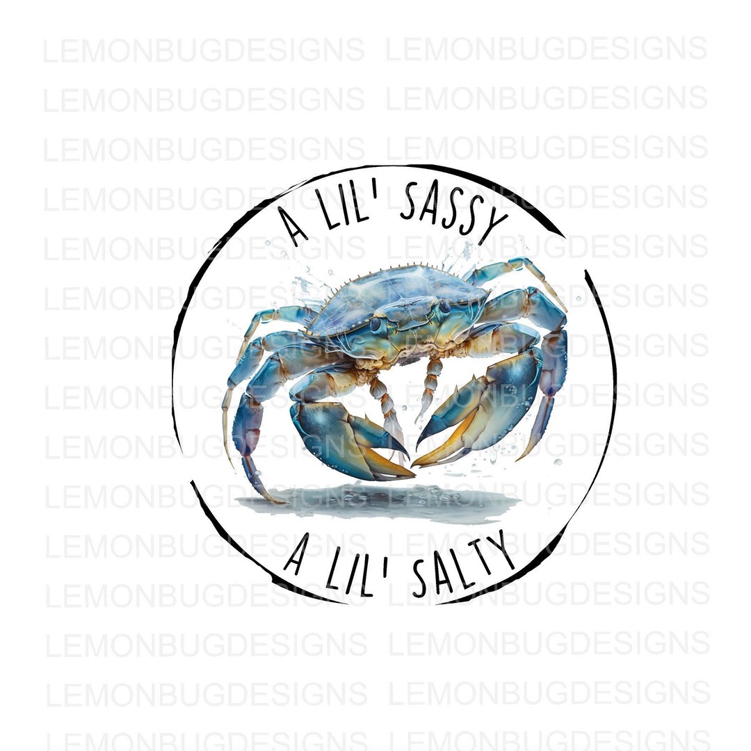 Crabby Girl PNG: Lil' Sassy, Lil' Salty Design (digital Download) - Etsy