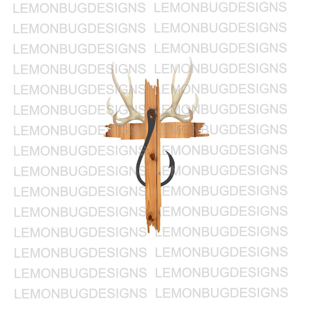 Faith Family Hunting Cross With Antlers PNG (digital Download) - Etsy