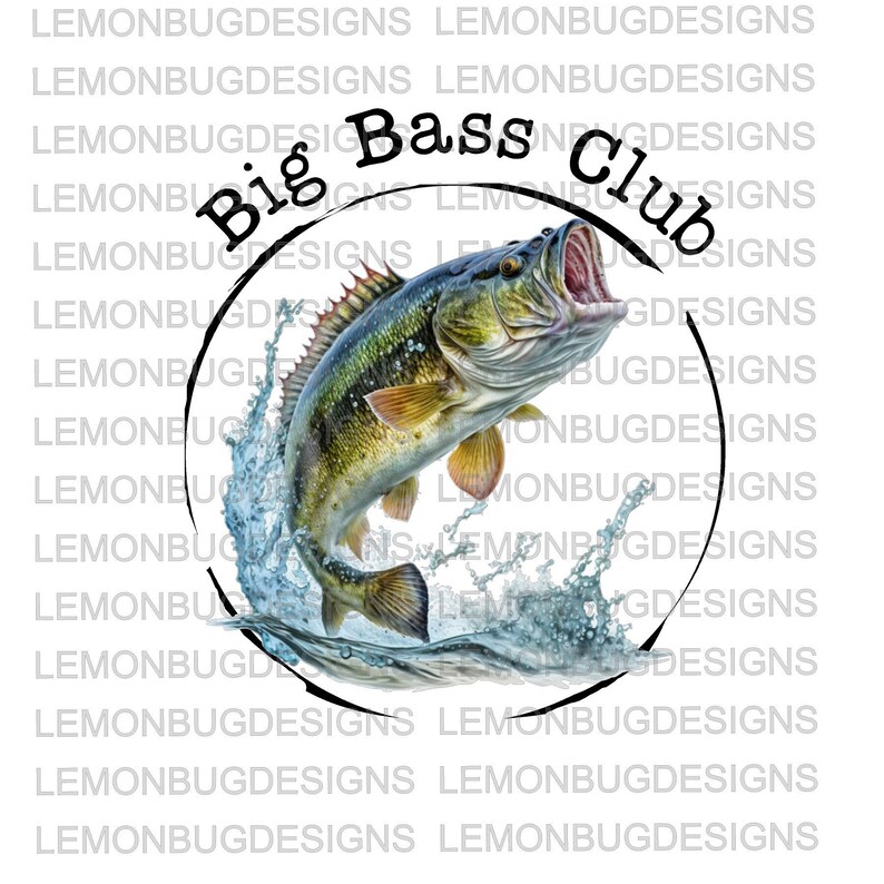 Big Bass Club Png Gone Fishin' PNG Bass PNG Fishing - Etsy