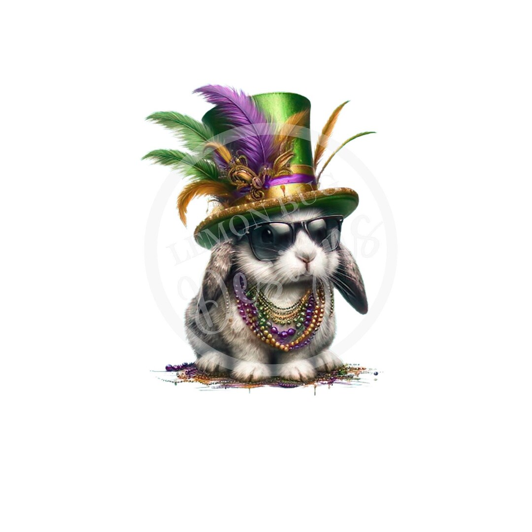 Rabbit Png, Mardi Gras PNG, Digital Download, Sublimation Design ...