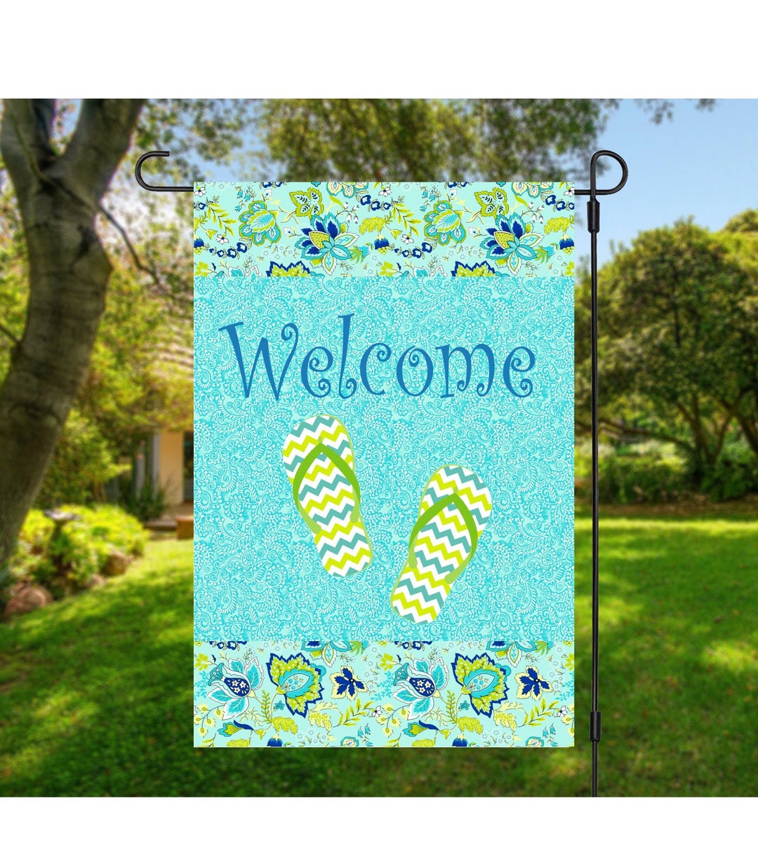 PNG, Flip Flop Flag, Spring Garden Flag, Sublimation Transfer File ...