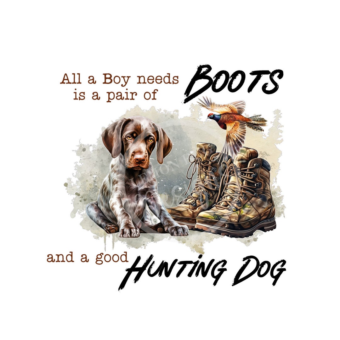 German Short Hair & Hunting Boots PNG: Pheasant Design (digital ...