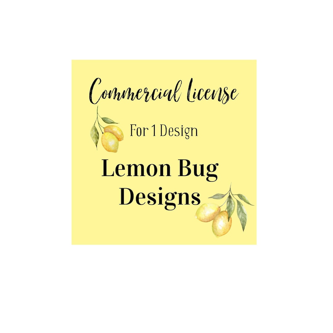 Commercial License for 1 Digital Design, Lemon Bug Designs - Etsy