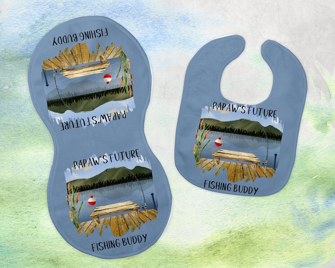 Papaw' Future Fishing Buddy PNG, Bib and Burp Cloth Png, Digital ...