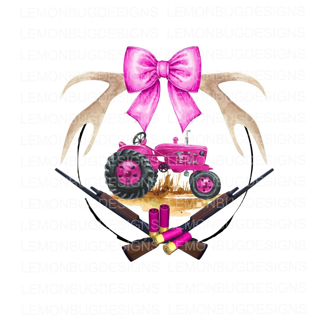 Pink Tractor PNG: Country Girl Farming Art (digital Download) - Etsy