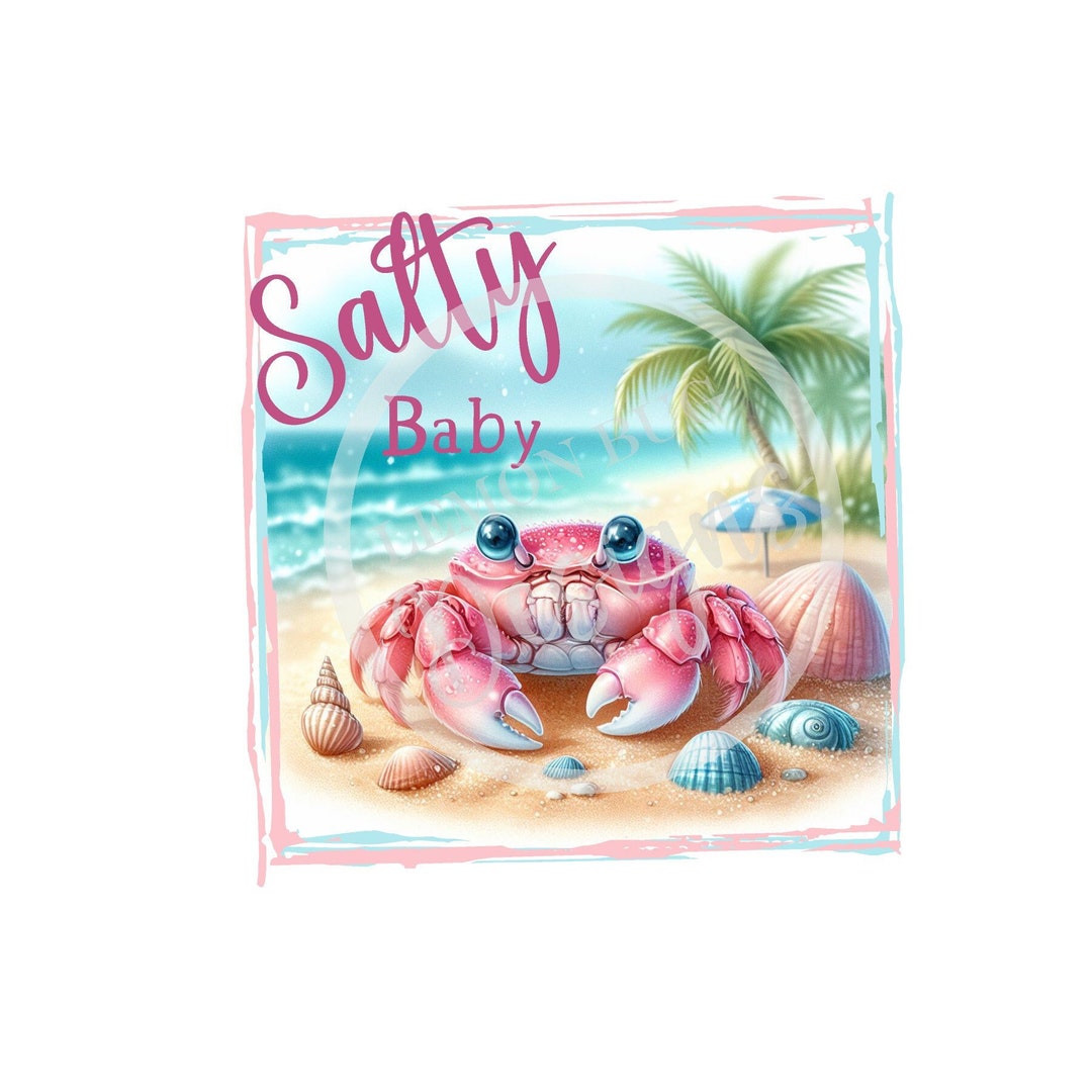 Salty Baby Crab PNG: Beach Design (digital Download) - Etsy