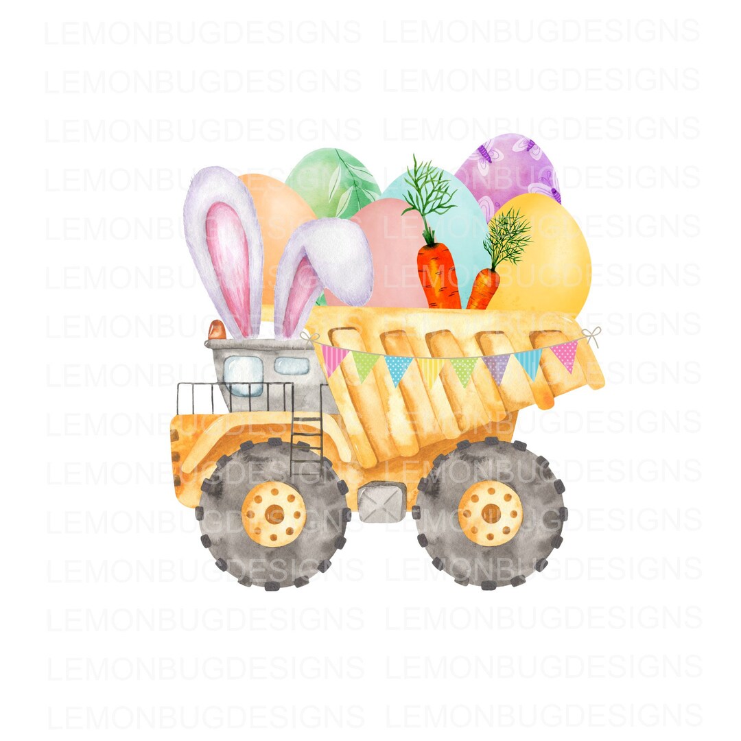 Easter Dump Truck PNG , Easter PNG, Construction Truck PNG, Digital ...
