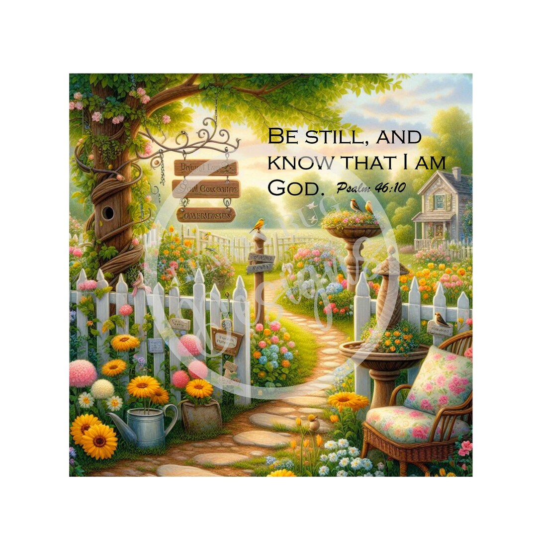 Christian Scripture Art: Rustic Garden Scene (digital File) - Etsy