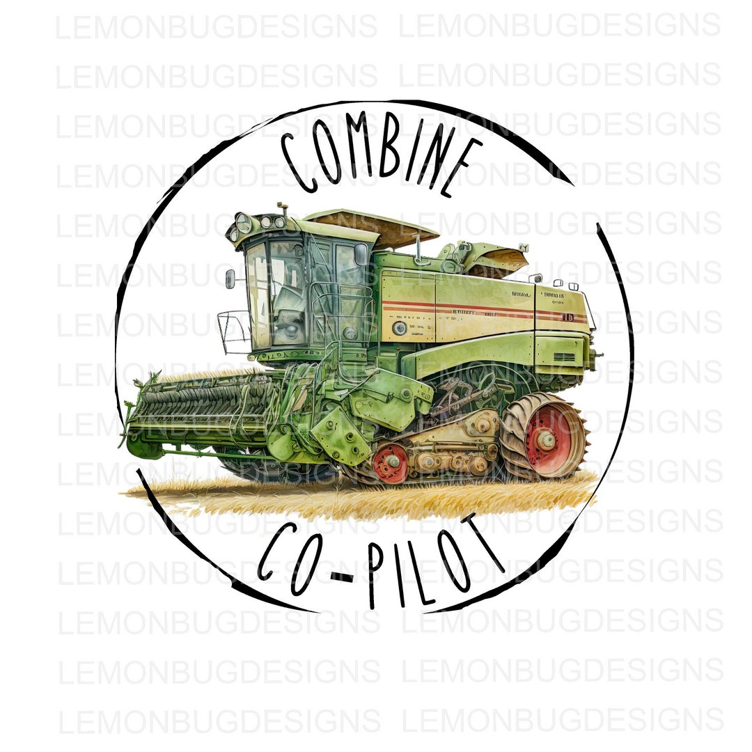 Combine Co-pilot PNG, Combine PNG | Farming PNG, Sublimation | Digital ...