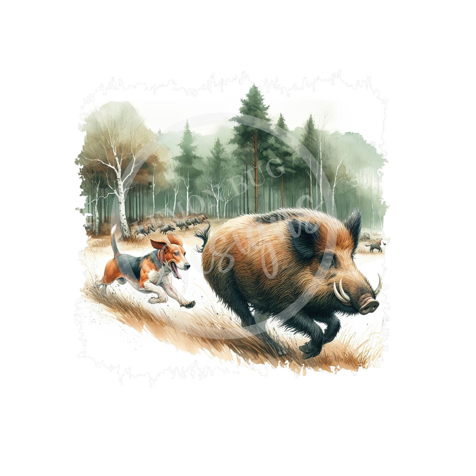 Hunt the Grunt PNG: Wild Boar Hunting Design (digital Download) - Etsy