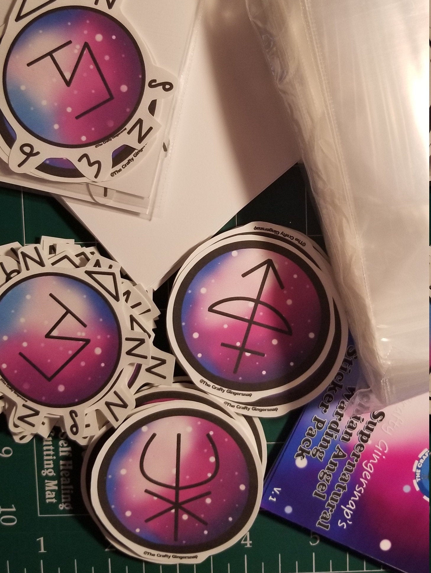 Matte Galaxy Supernatural Enochian Angel Warding Sticker Pack - Etsy