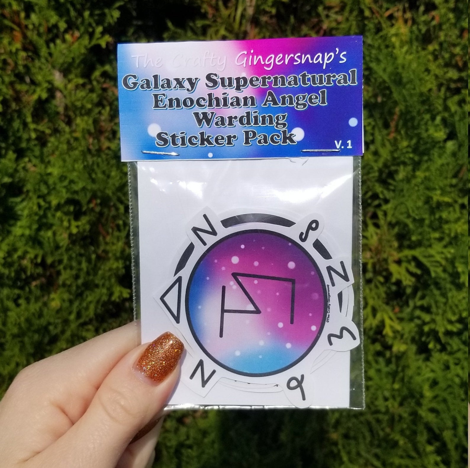 Matte Galaxy Supernatural Enochian Angel Warding Sticker Pack - Etsy