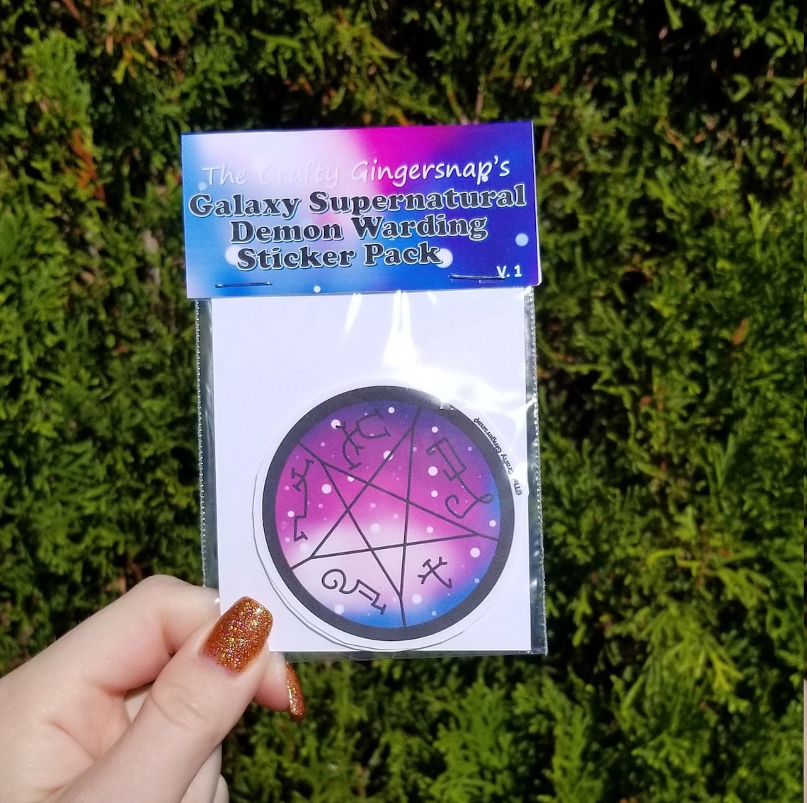 Matte Galaxy Supernatural Demon Warding Sticker Pack - Etsy