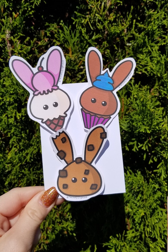 Handmade Matte Bunny Sweets Sticker Pack | Etsy