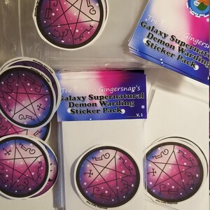 Matte Galaxy Supernatural Demon Warding Sticker Pack - Etsy