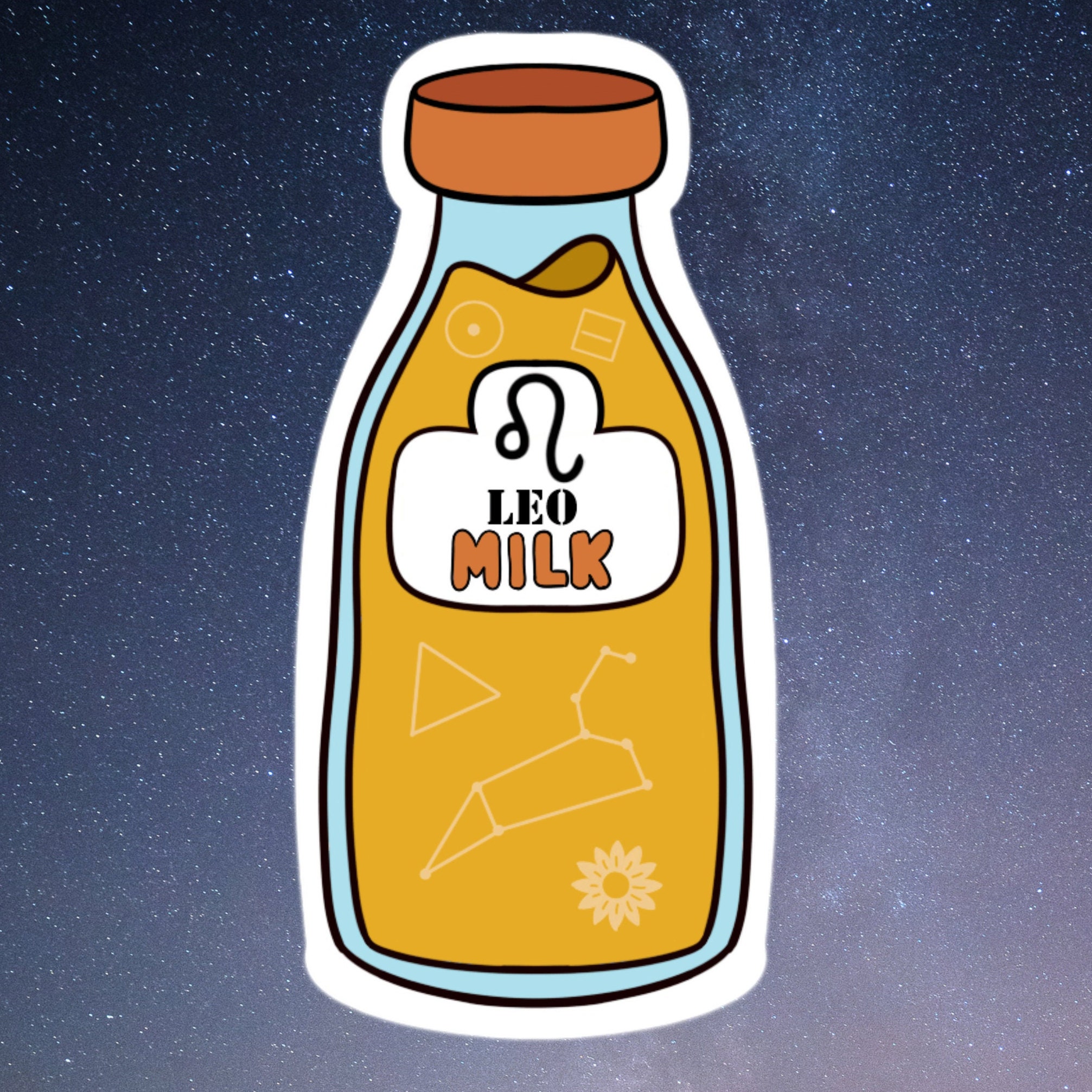 Zodiac Milk Fire Sign Flavors Sticker - Etsy