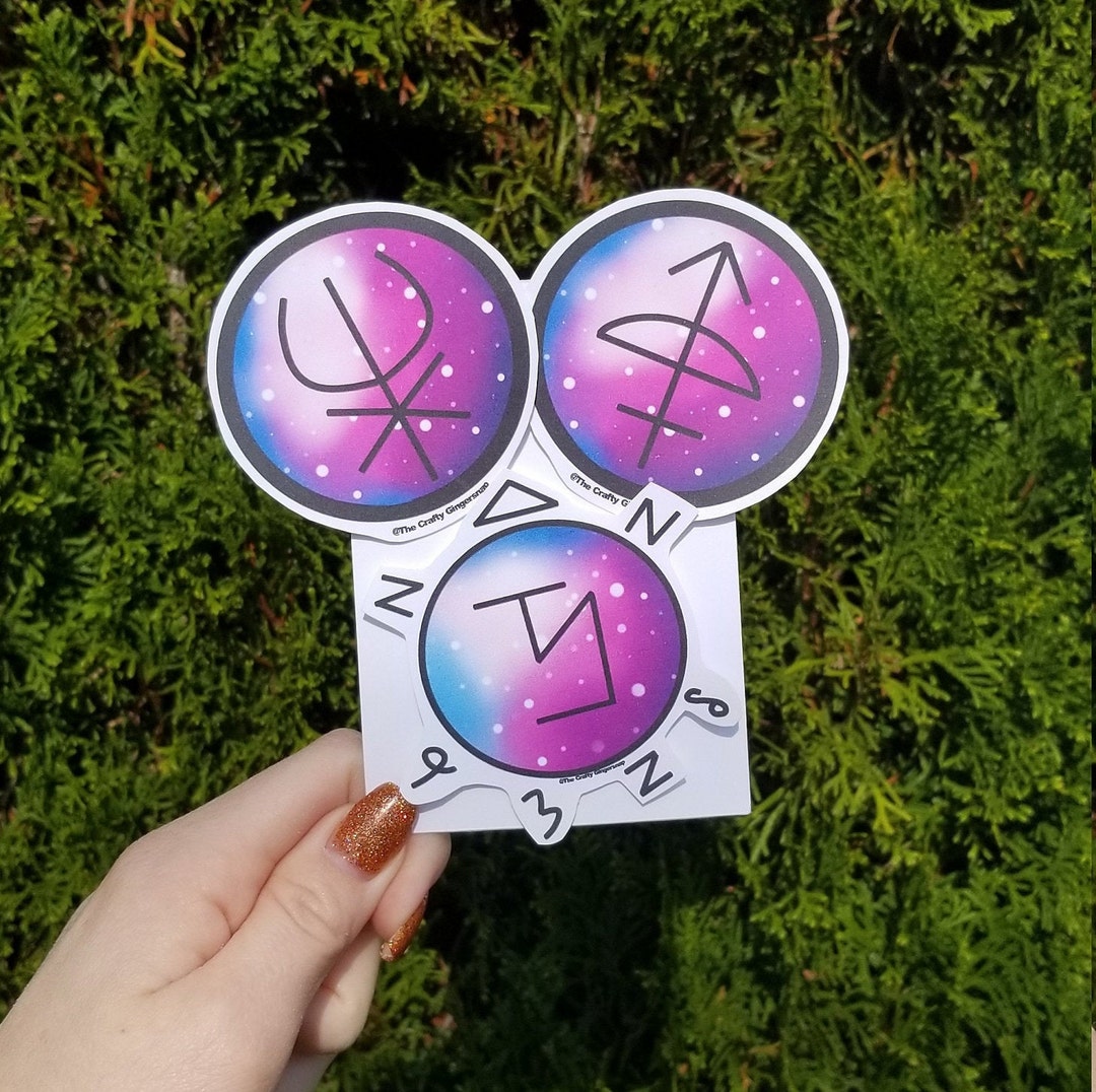 Matte Galaxy Supernatural Enochian Angel Warding Sticker Pack - Etsy