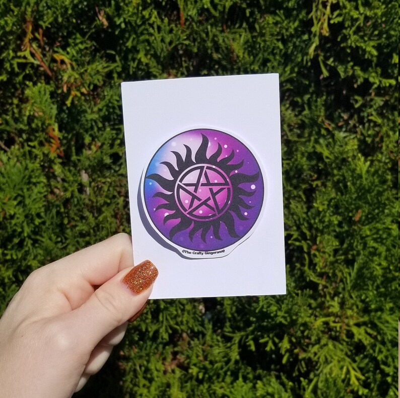 Matte Galaxy Supernatural Demon Warding Sticker Pack - Etsy