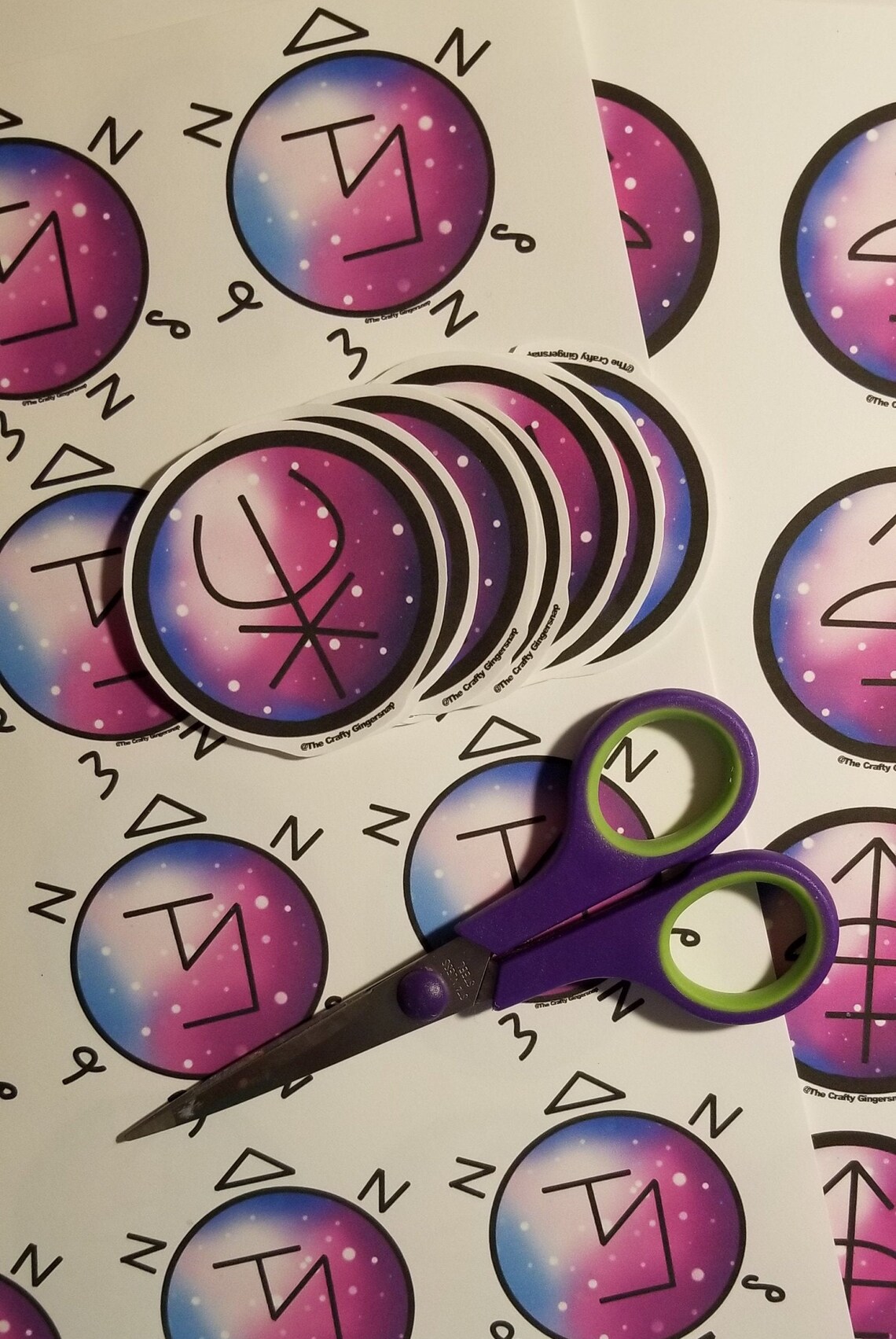 Matte Galaxy Supernatural Enochian Angel Warding Sticker Pack - Etsy