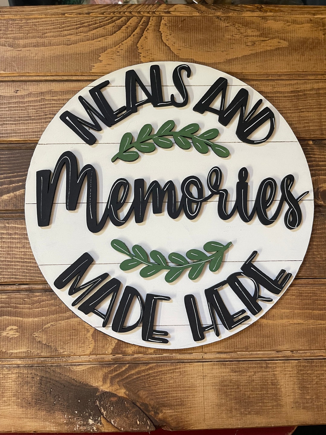 Meals and Memories Made Here, Door Hanger, DIY or Painted - Etsy