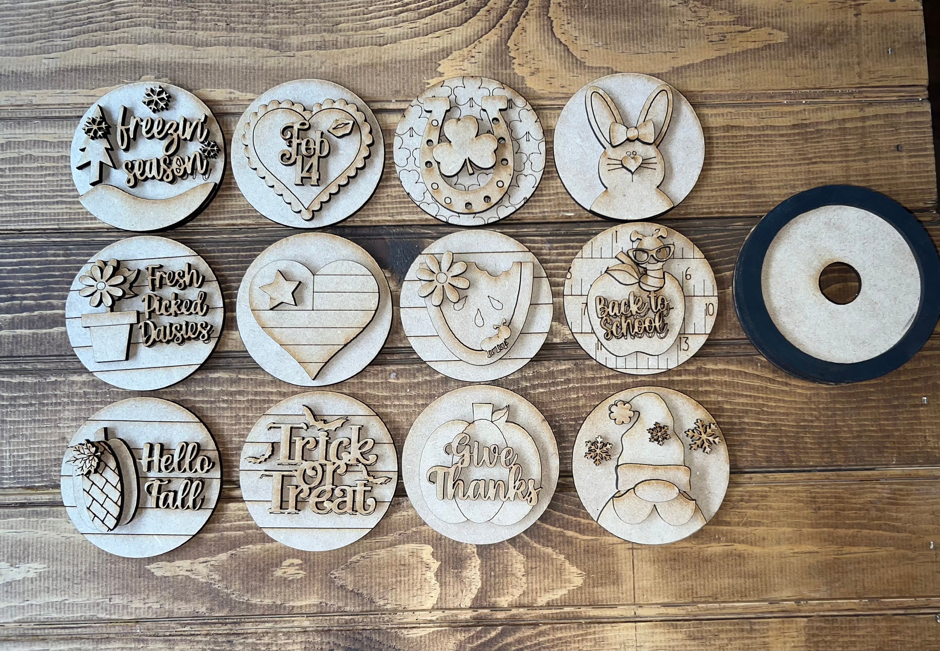 Mason Jar Toppers, Lids, Interchangeable, Seasons, DIY - Etsy