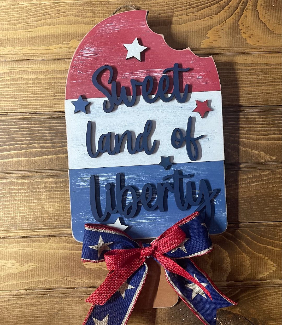 Sweet Land of Liberty, Ice Cream Bar, Patriotic, Stars, Popsicle ...