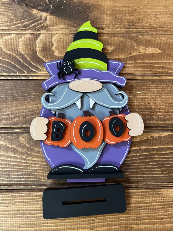Halloween Gnome BOO Standing Gnome Diy or Painted - Etsy